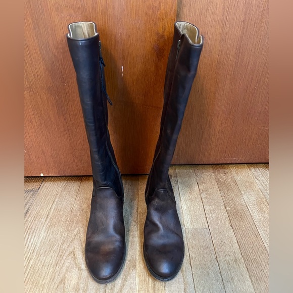 Frye | Shoes | Frye Carson Piping Tall Leather Boot Dark Brown New Sz ...